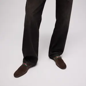 Gucci Suede Horsebit Loafers