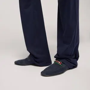 Gucci Suede Loafer With Horsebit Detail