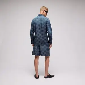 Gucci Gg Chambray Cotton Denim Shirt