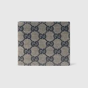 Gucci Essence Classic Bi-fold Wallet Leather - Blue