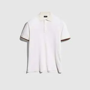 Gucci Silk Jersey Polo Shirt With Web - White