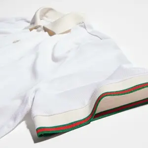 Gucci Silk Jersey Polo Shirt With Web