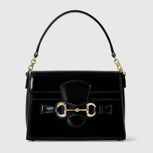 Gucci Horsebit Duomo Small Top Handle Bag In Leather - Black
