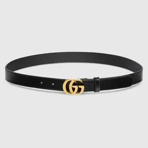 Gucci Cut Gg Marmont Thin Belt Leather