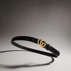 Gucci Cut Gg Marmont Thin Belt Leather