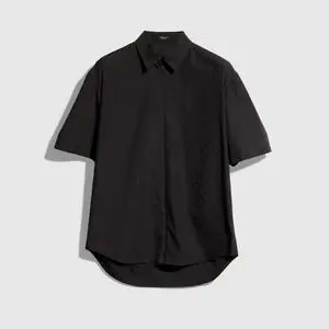 Gucci Gg Cotton Poplin Zip Shirt - Grey