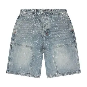Ksubi Maxx Operator Denim Short With Crystal Embellishments