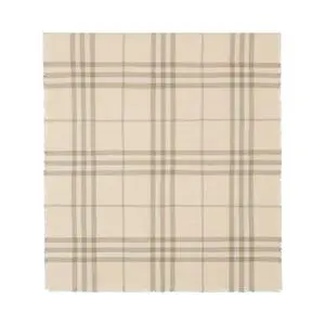 Burberry Mu Med Scarf 'sesame Beige Check - Tan