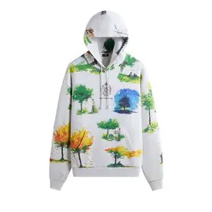 Kith X New Balance Watercolor Nelson Hoodie 'light Heather - Grey
