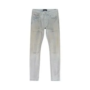 PURPLE BRAND Light Bleached With Front Insert Skinny Jeans 'indigo - Blue