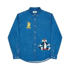 PALACE Tweety & Sylvester Denim Button-up Shirt