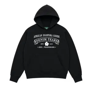 DENIM TEARS Adg Hoodie /white - Black