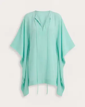 Bondi Born Orta Silk Caftan Mini Dress - Opal
