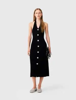 Maje Dress With Floral Jewel Details