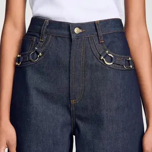 Sandro Barrel Jeans With Metal Details