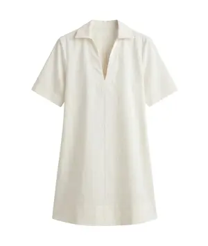 Bondi Born Kyoto Short Sleeve Mini Dress - Natural