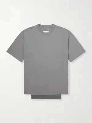 MAISON MARGIELA Layered Cotton-jersey T-shirt