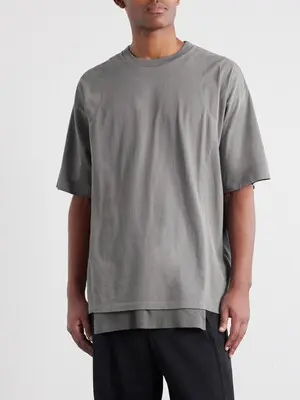 MAISON MARGIELA Layered Cotton-jersey T-shirt