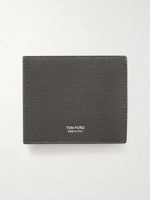 TOM FORD Full-grain Leather Billfold Wallet - Gray