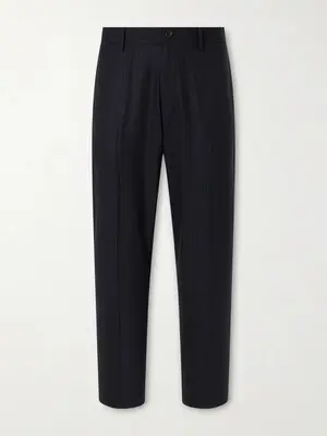 Nn07 Straight-leg Wool-blend Trousers - Blue