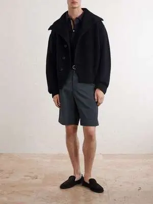 Paul Smith Checked Wool-blend Seersucker Shorts