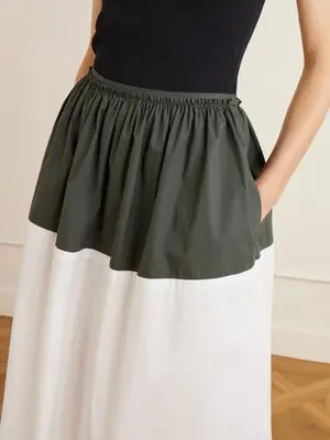 Proenza Schouler White Label Nyla Cotton-poplin Midi Skirt
