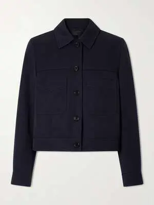 NILI LOTAN Susannah Virgin Wool Jacket - Navy