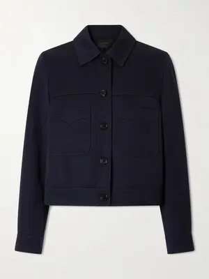 NILI LOTAN Susannah Virgin Wool Jacket - Navy