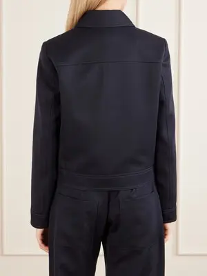 NILI LOTAN Susannah Virgin Wool Jacket - Navy