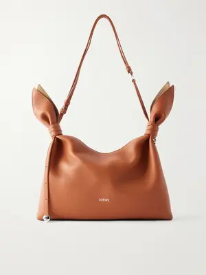 Loewe Scarf Medium Knotted Leather Shoulder Bag - Brown