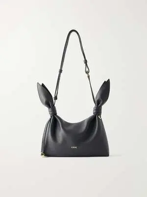 Loewe Scarf Mini Knotted Leather Shoulder Bag - Black