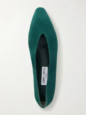 JIMMY CHOO Margot Suede Ballet Flats