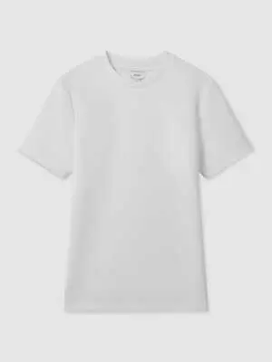 REISS Bradley Premium-interlock Modern-fit T-shirt - White