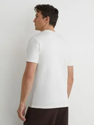 REISS Bradley Premium-interlock Modern-fit T-shirt - White