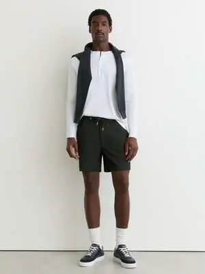 REISS Newmark Textured Drawstring Shorts