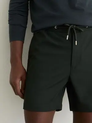 REISS Newmark Textured Drawstring Shorts