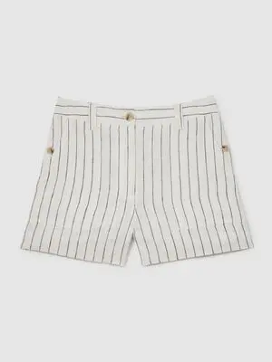 REISS Ashby Linen Shorts