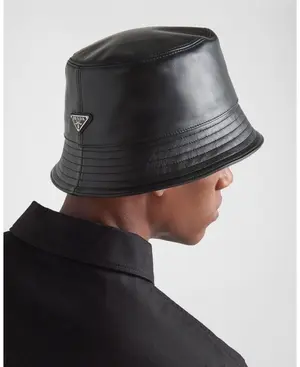 Prada Nappa Leather Bucket Hat
