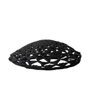 Prada Crochet Beret - Black