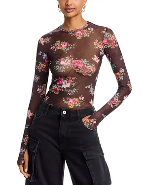 AFRM Kaylee Burnout Velvet Top