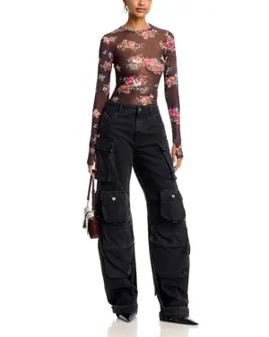 AFRM Kaylee Burnout Velvet Top