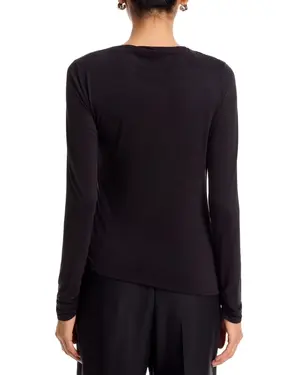 WAYF Lizette Long Sleeve Top - Black