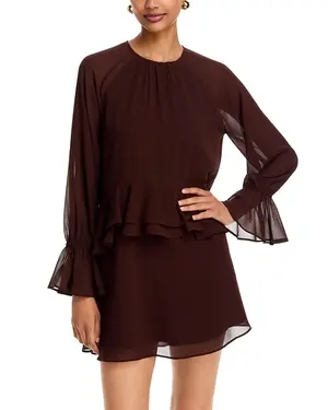 WAYF Faith Long Sleeve Mini Dress