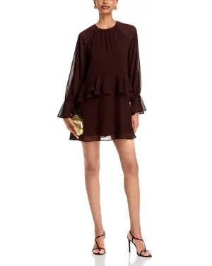 WAYF Faith Long Sleeve Mini Dress