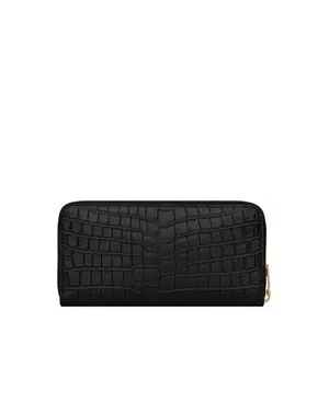 Saint Laurent Tiny Cassandre Zip-around Wallet