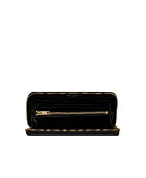 Saint Laurent Tiny Cassandre Zip-around Wallet