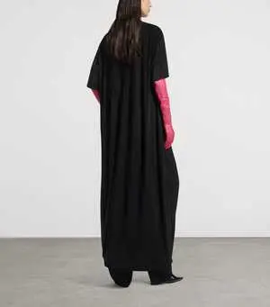 Balenciaga Cotton-blend High-low Train T-shirt