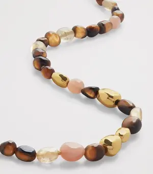 Monica Vinader Vermeil Multi Gemstone Beaded Necklace