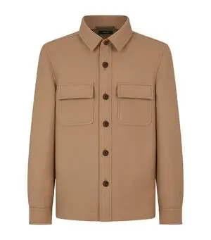 TOM FORD Virgin Wool-silk Overshirt - Brown