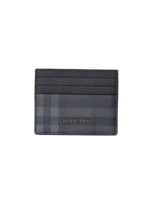 Burberry Cardholder "check - Gray